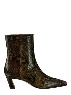 STUART WEITZMAN Snakeskin Ankle Boots