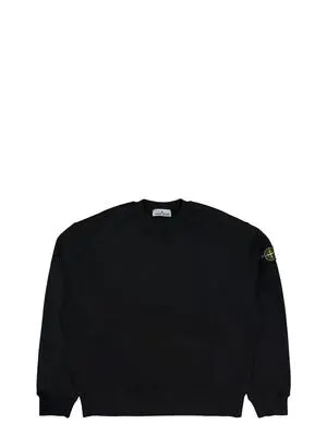Stone Island Compass-badge Crew-neck Sweatshirt - Black