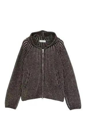 OUR LEGACY Striped Hooded Cardigan