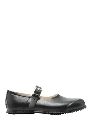 Superga Leather Ballet Flats Black