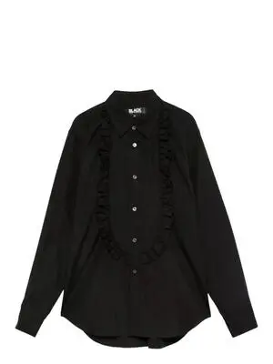 BLACK COMME DES GARÇONS Ruffled Trim Shirt - Black