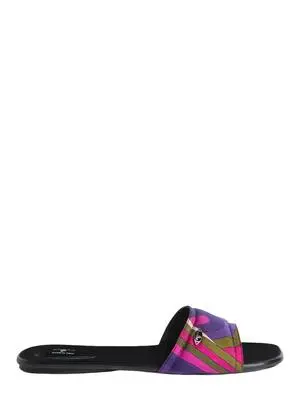 Emilio Pucci Iride Print Silk Sandals - Purple