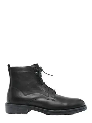 Geox Leather Biker Boots - Black