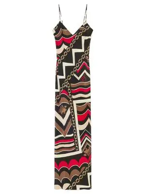 Emilio Pucci Istrice-print Maxi Dress - Black