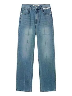 KIMHEKIM Paneled Straight Leg Jeans - Blue