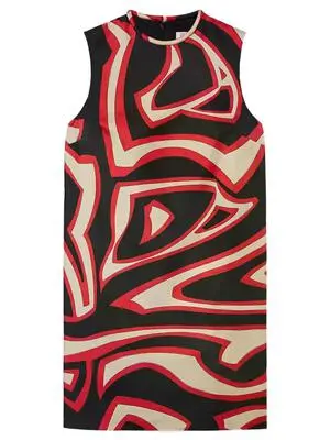 Emilio Pucci Labirinto-print Sleeveless Mini Dress - Black