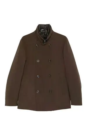 MONTECORE High-Neck Double-Breasted Coat