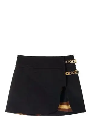 Emilio Pucci Buckle-detailed Mini Skirt - Black