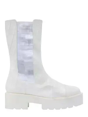 STUART WEITZMAN 50mm Presley Ultralift Platform Boots - White