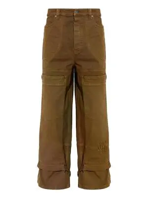 Off-White Canvas Carpenter Trousers - Brown
