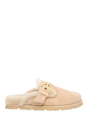 STUART WEITZMAN Shearling Mules - Neutrals