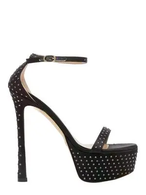STUART WEITZMAN 145mm Crystal-embellished Sandals - Black