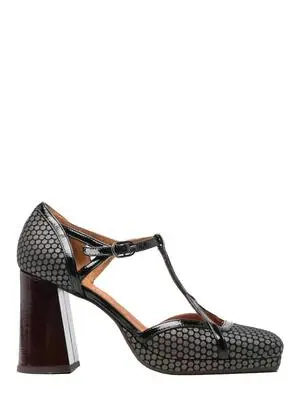 Chie Mihara 75mm T-strap Block-heel Pumps - Grey