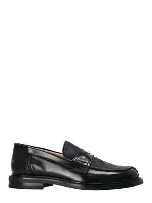 Filling Pieces Leather Loafers - Black