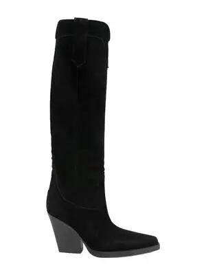 Paris Texas Pointed-toe Leather Boots - Black