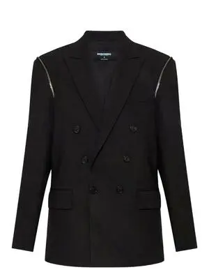 Dsquared2 Double-Breasted Blazer With Decorative Zip Detail Black