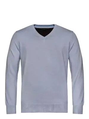 LOJA DAS MEIAS V-neck Sweater - Blue
