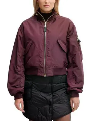 Alpha Industries Ma-1 Cropped Bomber Jacket - Purple