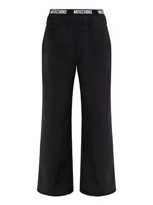Moschino Logo-waistband Trousers - Black