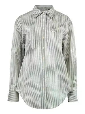 Isabel Marant Aurora Striped Belted Shirt - White