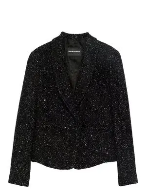 Emporio Armani Sequin-embellished Jacket - Black