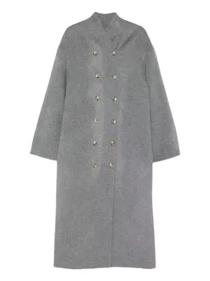 LOULOU DE SAISON Double-Breasted Wool-Cashmere Coat