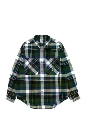 AAPE BY *A BATHING APE® Hooded Plaid Shirt - Green