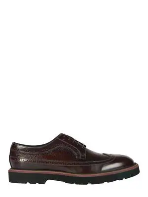 Paul Smith Leather Wingtip Derby Shoes - Red