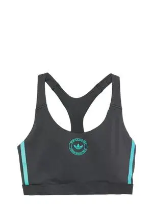 Adidas Racerback Logo Sports Bra - Grey