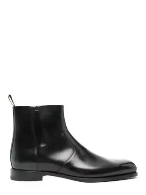 Santoni Leather Boots - Black