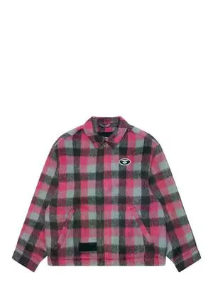 AAPE BY *A BATHING APE® Checked Zip-up Jacket - Pink