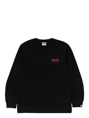 A BATHING APE Long-sleeve Graphic T-shirt - Black