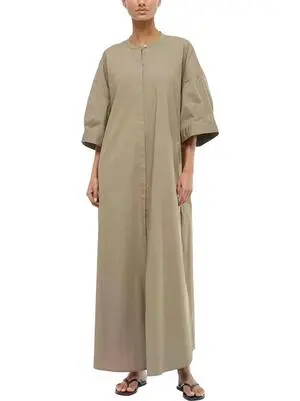 Staud Round-neck Maxi Dress - Neutrals