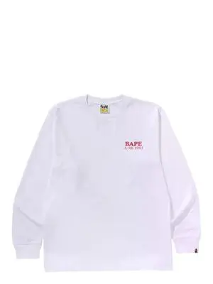 A BATHING APE Long-sleeve Graphic T-shirt - White