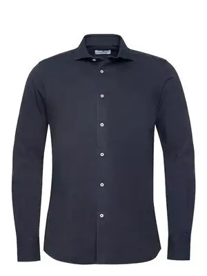 LOJA DAS MEIAS Pointed-collar Shirt - Blue