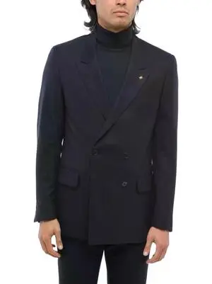 Corneliani Double-breasted Blazer - Blue