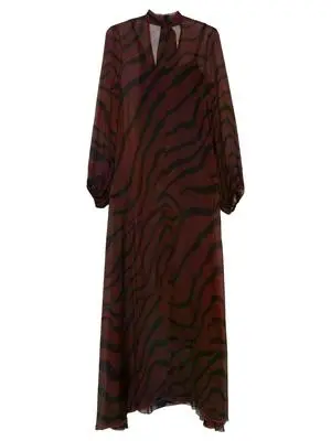 Raquel Diniz Zebra-print Maxi Dress - Red