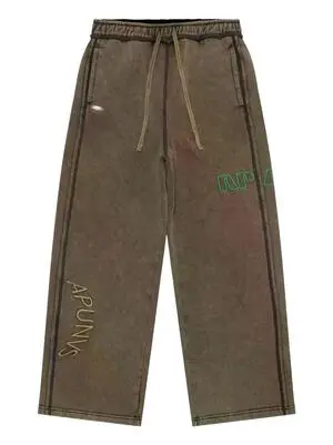 A BATHING APE Embroidered Track Pants - Brown