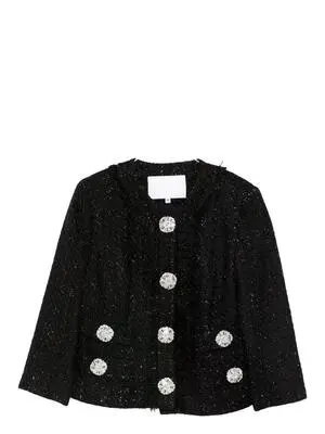 COSTARELLOS Macie Cropped Tweed Jacket