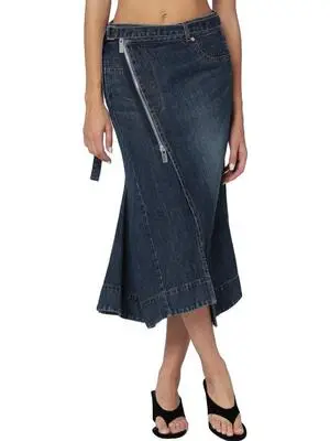 Sacai Asymmetric Denim Skirt - Blue