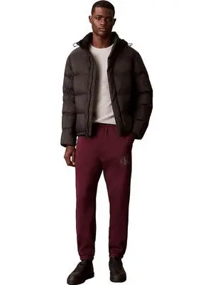Calvin Klein Fleece Layered Monogram Graphic Sweatpants - Wine Tasting
