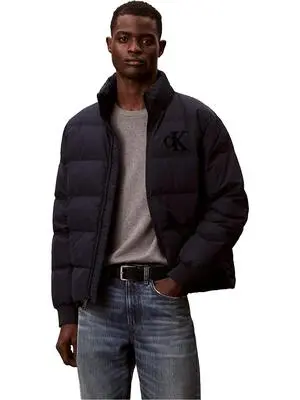 Calvin Klein Chenille Monogram Puffer Jacket Dark Sapphire