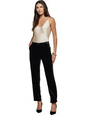 L'Agence Rebel Velvet Trouser - Black
