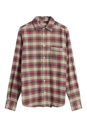 FORET River Flannel Shirt - Red/navy/cloud