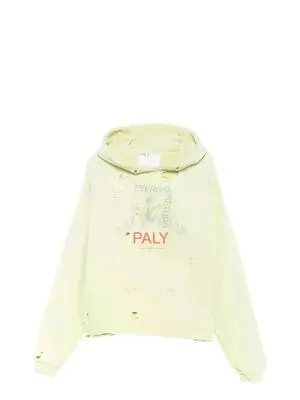 PALY Distressed-effect Hoodie - Green