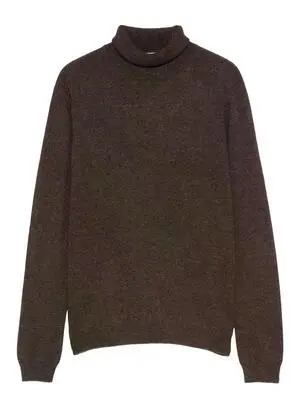 BARBA NAPOLI Roll-neck Long Sleeve Sweater - Brown