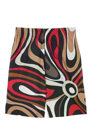 Emilio Pucci Marmo-print Shorts - Black
