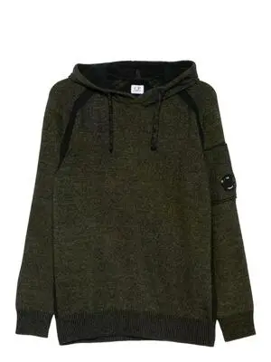 C.P. COMPANY Hooded Fleece Sweater - Green