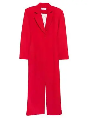 ROWEN ROSE Tuxedo Maxi Dress - Red