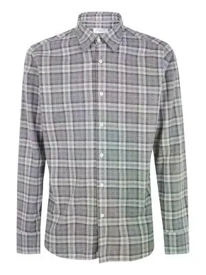 TINTORIA MATTEI 954 Checked Shirt Grey